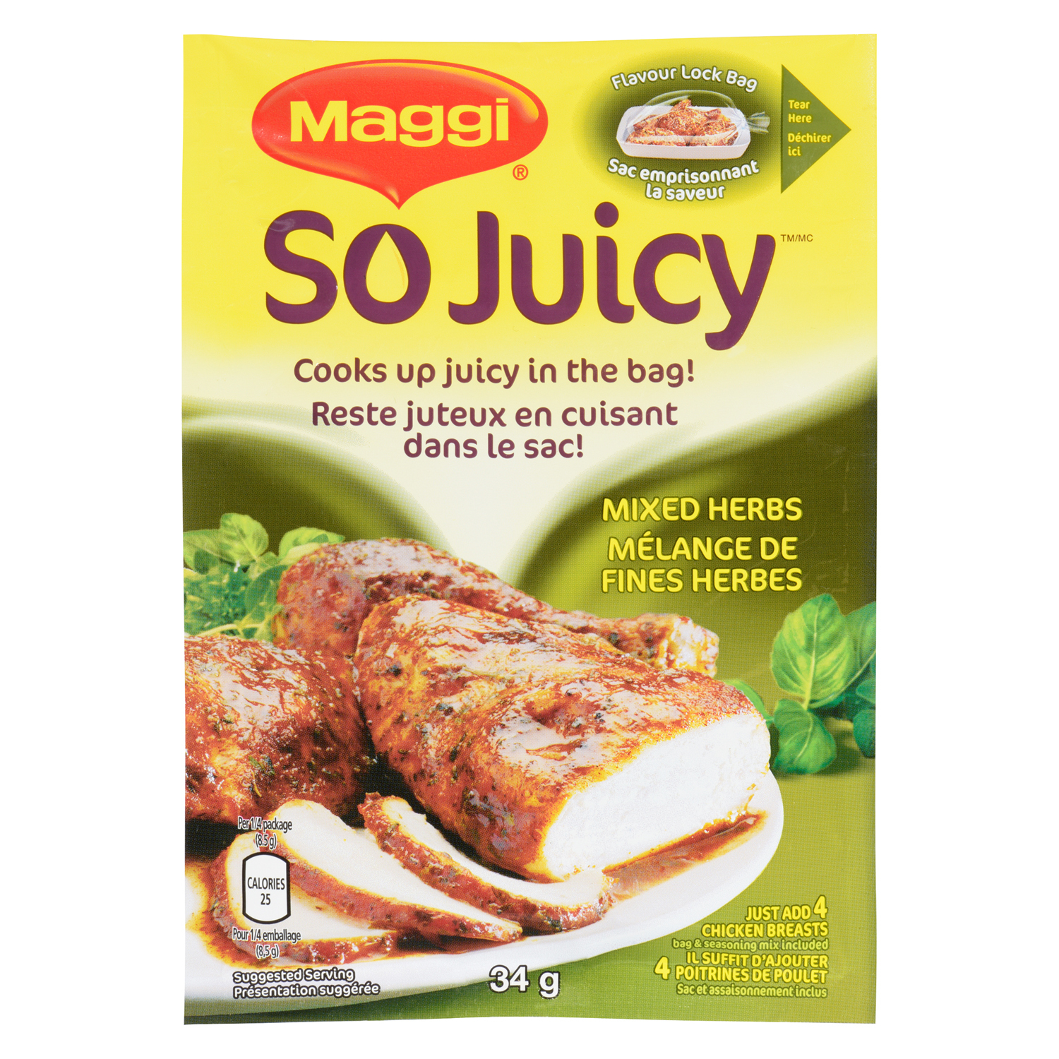 Buy Maggi Seasoning Mix So Juicy Herbs 34 g | Sobeys Inc.