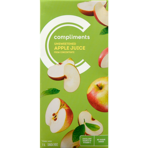 Buy Compliments Unsweetened Juice Apple 1 L | Foodland