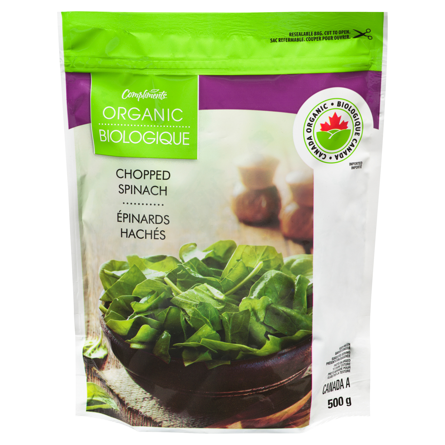 Buy Compliments Organic Frozen Chopped Spinach 500 g | Safeway Canada
