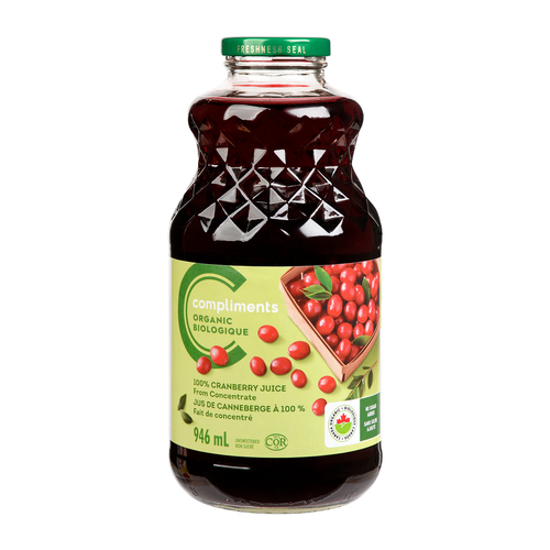 Buy Compliments Organic 100% Juice Cranberry 946 ml (bottle) | Safeway ...