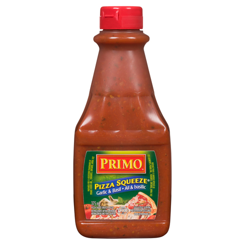 Buy Primo Pizza Sauce Squeeze Garlic And Basil 375 ml | Sobeys Inc.