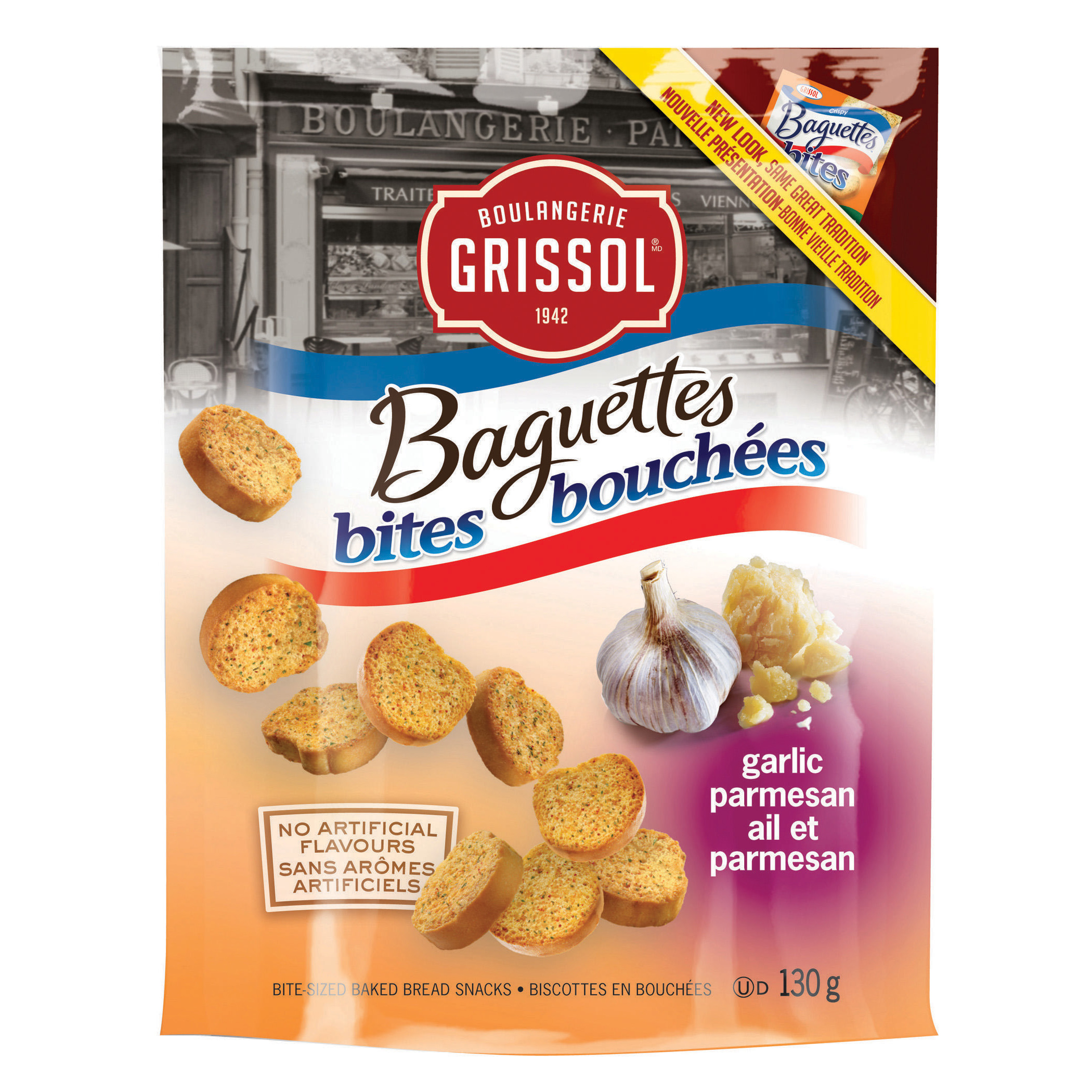 Buy Grissol Crispy Baguette Bites Garlic Parmesan 130 g | FreshCo