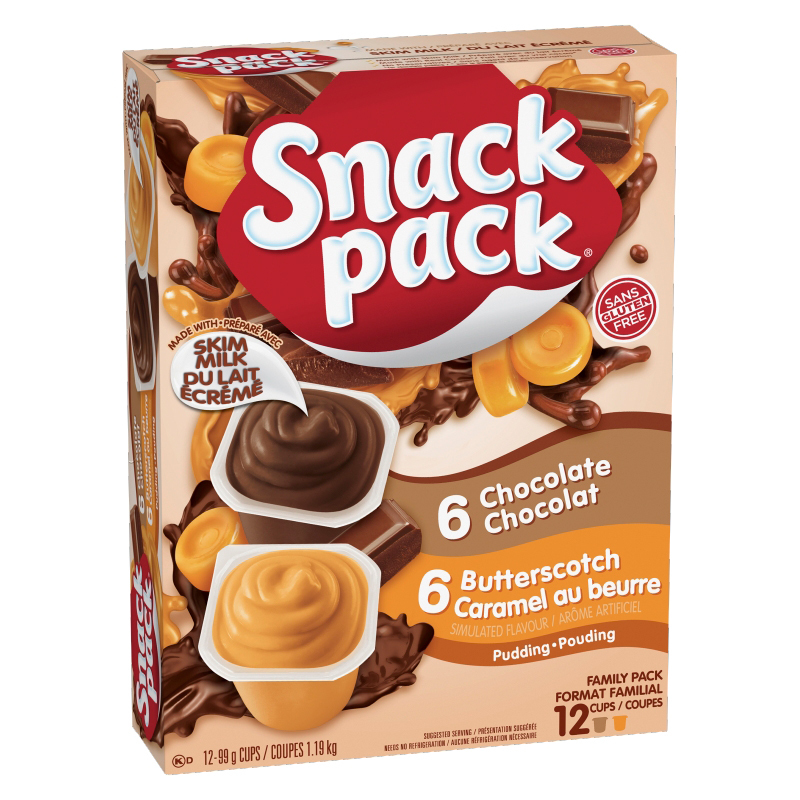 Buy Snack Pack Pudding Chocolate & Butterscotch 12 x 99 g | Sobeys Inc.