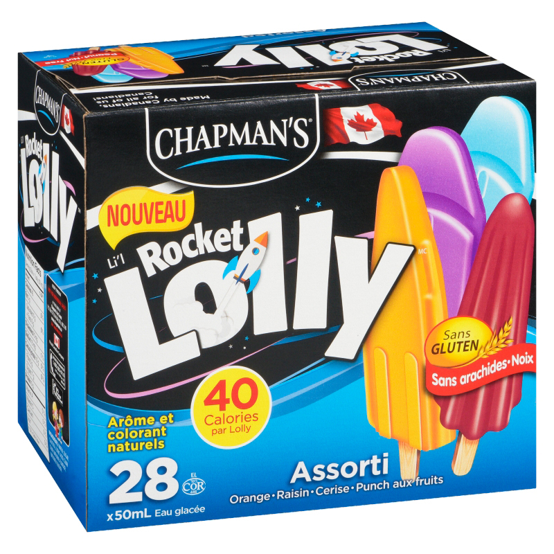 Buy Chapman's Lil Lolly Gluten-Free Ice Bar Assorted Rocket 28 x 50 ml ...
