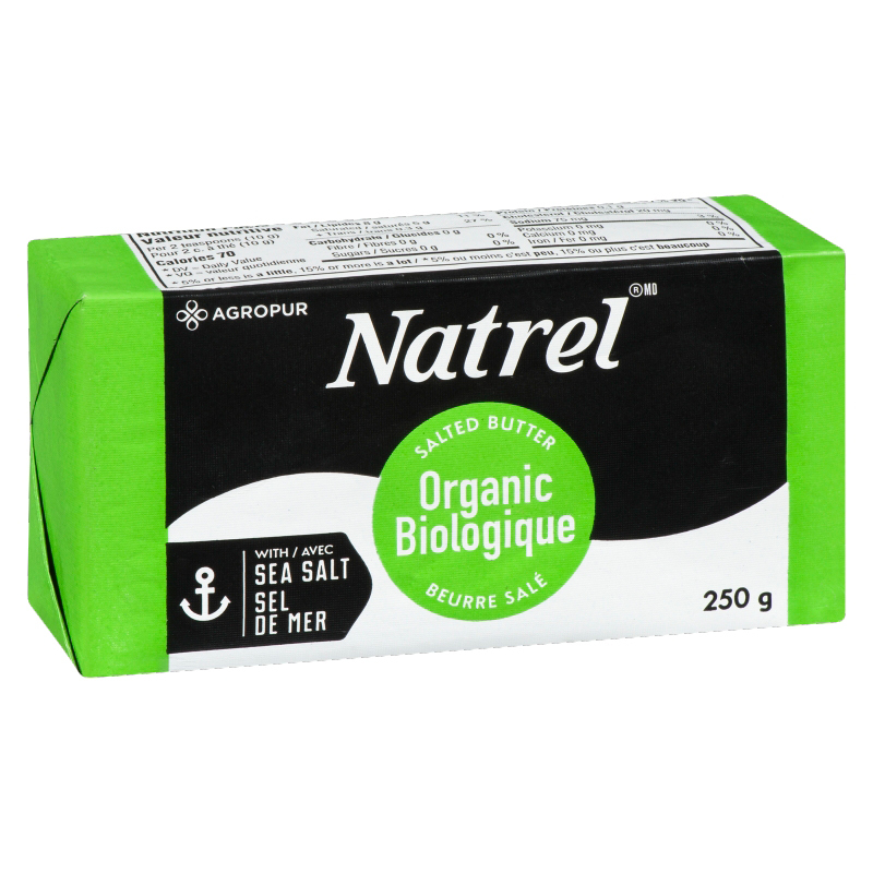 Buy Natrel Organic Salted Butter 250 g | Sobeys Inc.