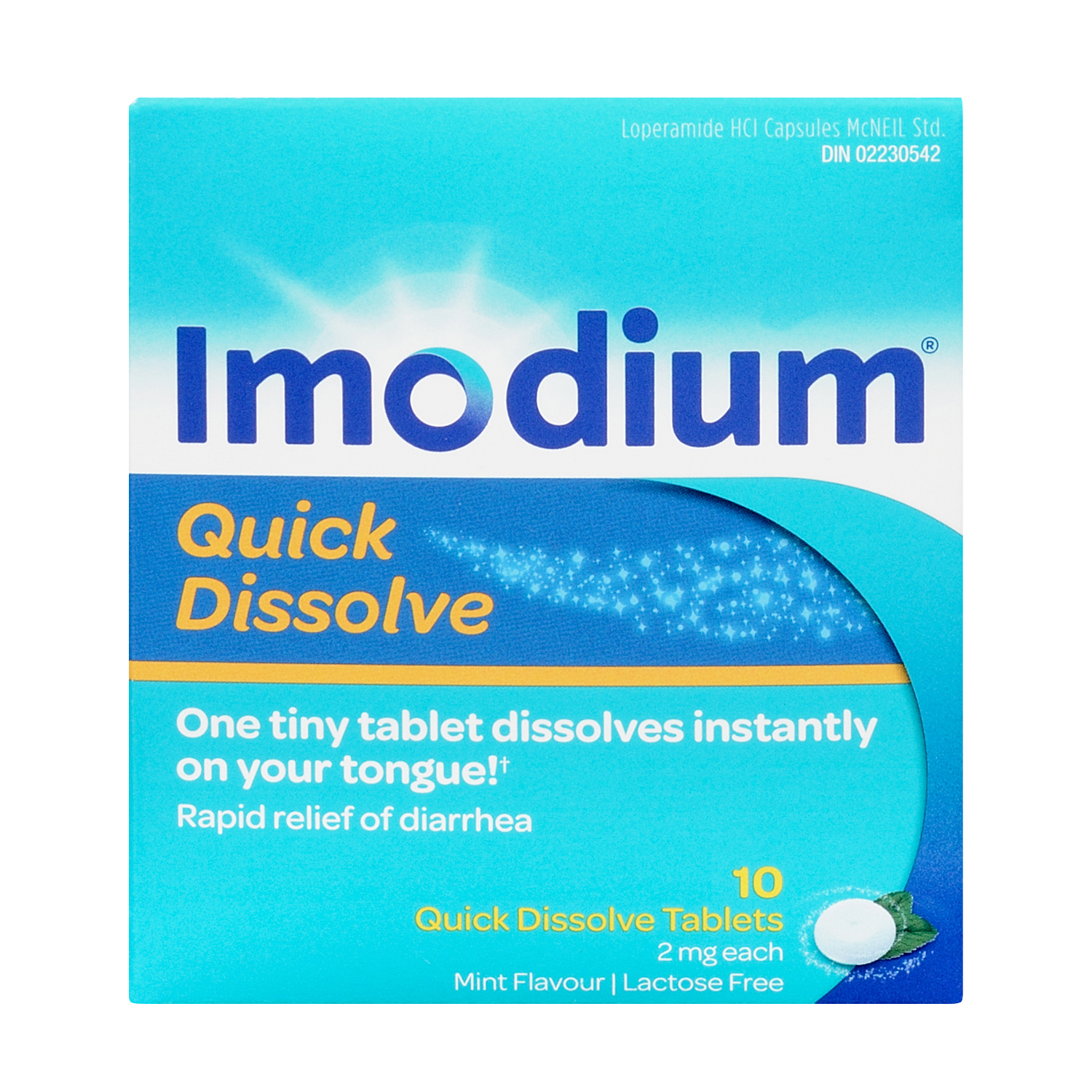 Buy Imodium Rapid Relief Of Diarrhea Quick Dissolve Mint 10 Tablets ...