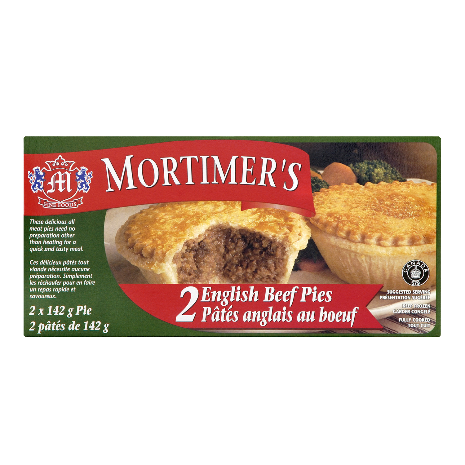 Buy Mortimer's Frozen English Beef Pies 2 Pack 284 g | Sobeys Inc.