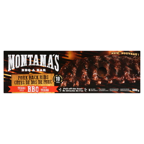 Buy Montana's Pork Back Ribs Texas Style BBQ 650 g | Sobeys Inc.