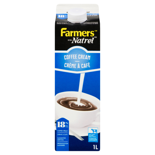 Buy Farmers 18% Coffee Cream 1 L | Foodland