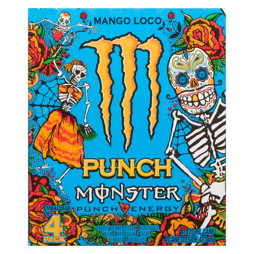 Buy Monster Energy Drink Mango Loco Punch 4 x 473 ml (cans) | Safeway ...
