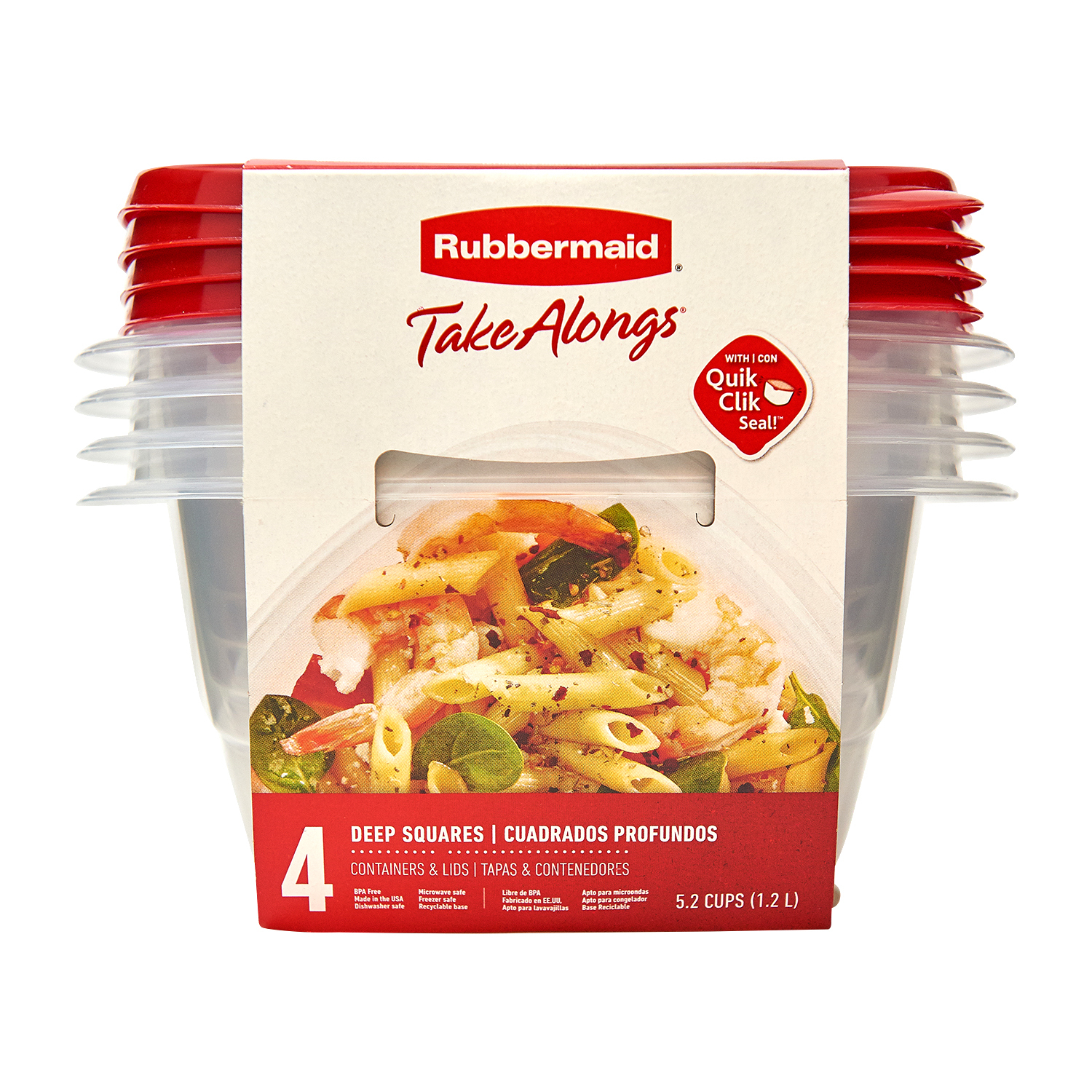 Buy Rubbermaid TakeAlongs Deep Square Containers 4 Pack 1 EA | Safeway ...