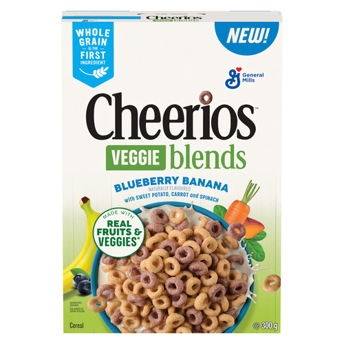 Buy Cheerios Veggie Blends Cereal Blueberry Banana 300 g | Sobeys Inc.