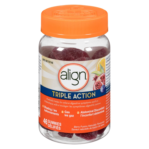 Buy Align Probiotic Supplements Triple Action Gummies Berry Fusion 46 ...
