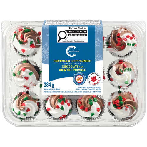 Buy Compliments Mini Cupcakes Chocolate Peppermint 284 g (frozen ...