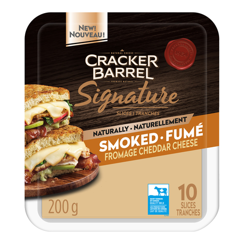 Buy Cracker Barrel Signature Sliced Cheese Smoked Cheddar 10 Slices 200 ...