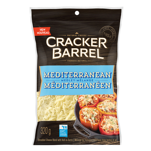 Buy Cracker Barrel Shredded Cheese Blend Mediterranean Medley 320 g ...