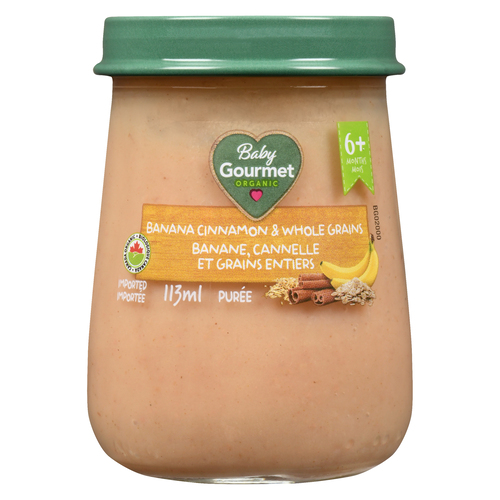 Buy Baby Gourmet Baby Food Jar Banana Cinnamon & Whole Grains 113 ml ...