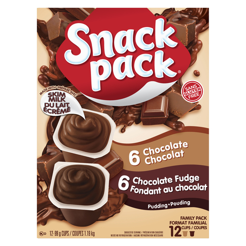 Buy Snack Pack Gluten-Free Pudding Combo Chocolate & Chocolate Fudge 12 ...