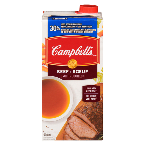 Buy Campbell's Broth 30% Less Sodium Real Beef 900 ml | Safeway Canada