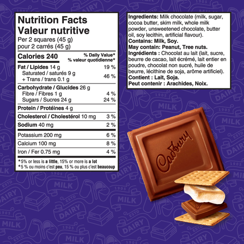 Buy Dairy Milk Chocolate Bar S'mores 180 g | Sobeys Inc.