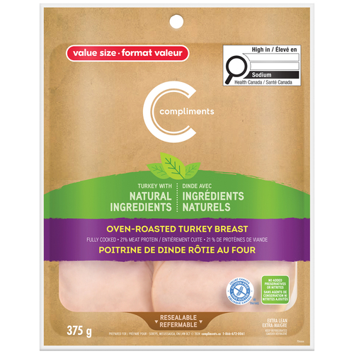 Buy Compliments Oven Roasted Turkey Breast 375 g | Sobeys Inc.