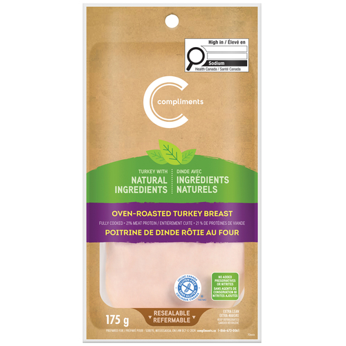 Buy Compliments Oven Roasted Turkey Breast 175 g | Sobeys Inc.