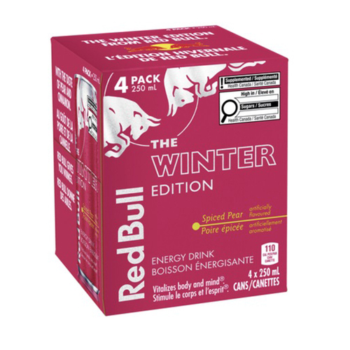 Buy Red Bull Energy Drink Winter Edition Spiced Pear 4 x 250 ml (cans ...