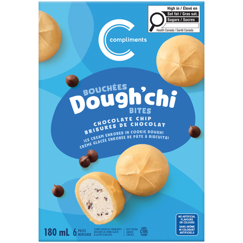 Buy Compliments Dough'chi Ice Cream Bites Chocolate Chip 6 x 30 ml ...