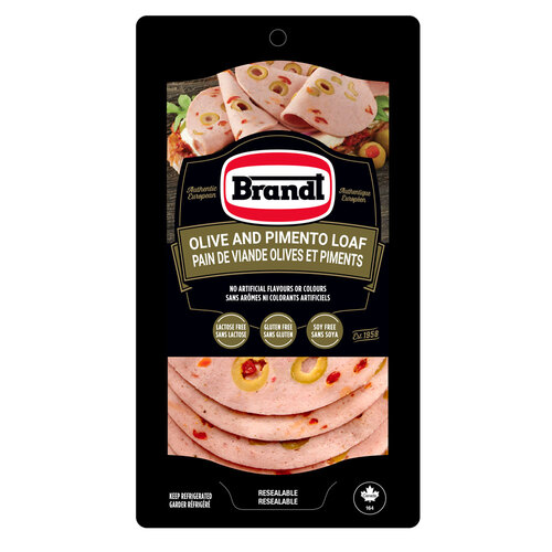 Buy Brandt Gluten-Free Sliced Deli Meat Loaf Olive & Pimento 150 g ...