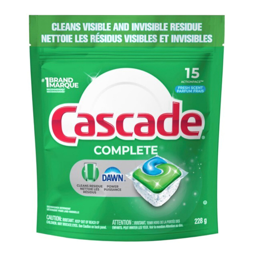 Buy Cascade Dishwasher Action Pacs Complete Fresh 15 Count 228 g ...