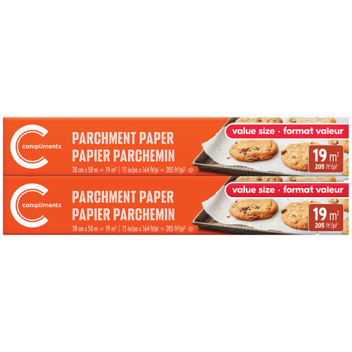 Buy Compliments Parchment Paper Value Size 50m 2 Count | FreshCo