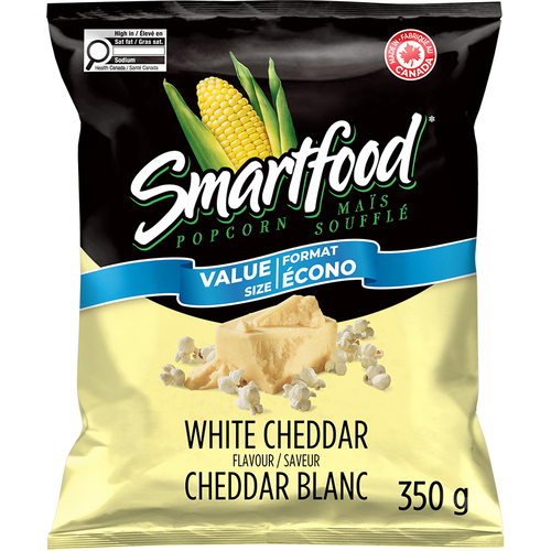Buy Smartfood Seasoned Popcorn White Cheddar Flavour Value Size 350 g ...