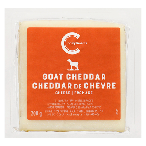 Buy Compliments Cheese Goat Cheddar 200 G Freshco