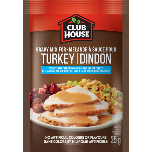 Buy Club House 25% Less Salt Gravy Mix Turkey 25 g | Sobeys Inc.