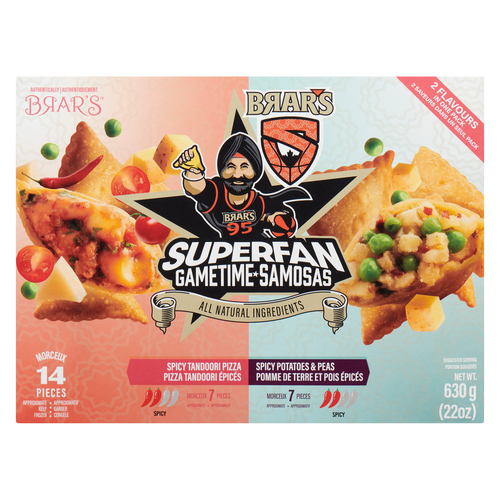 Buy Brar's Frozen Samosas Superfan Gametime Spicy Tandoori Pizza 630 g ...