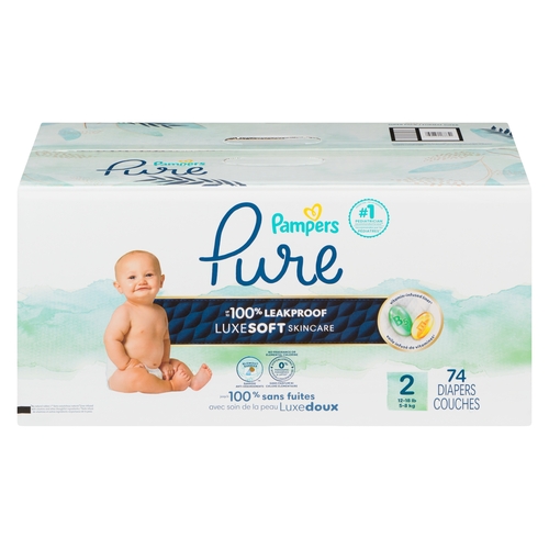 Buy Pampers Pure Diapers Size 2 Super 74 Count | Safeway Canada