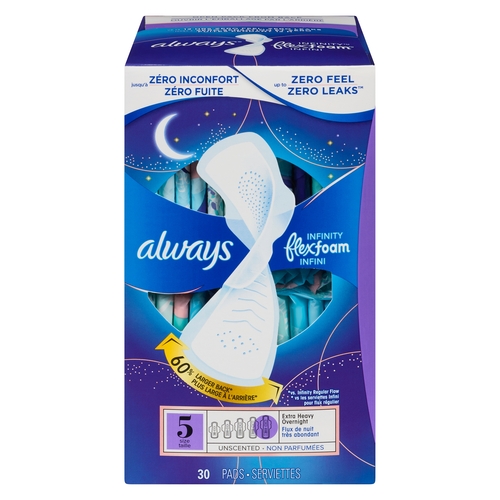 Buy Always Infinity Pads Extra Heavy Overnight Unscented 30 Count | FreshCo