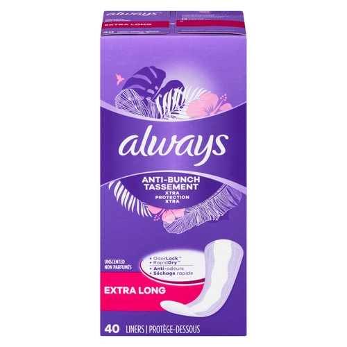 Buy Always Liners Extra Long Unscented 40 Count | Safeway Canada