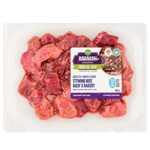 Buy Barakah Meadows Halal Stewing Beef Boneless 454 g | FreshCo