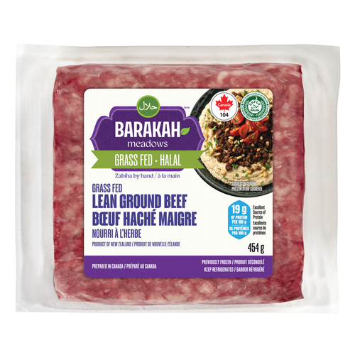 Buy Barakah Meadows Halal Lean Ground Beef Grass Fed 454 g | FreshCo