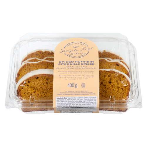 Buy Simple Joys Bakery Iced Sliced Cake Spiced Pumpkin 400 g | Sobeys Inc.