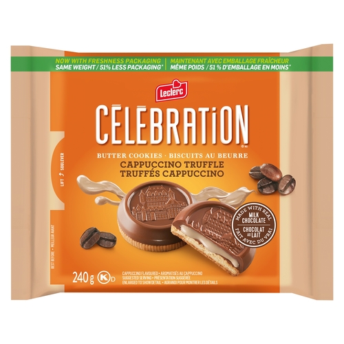 Buy Leclerc Celebration Milk Chocolate Coated Cookies Cappuccino ...
