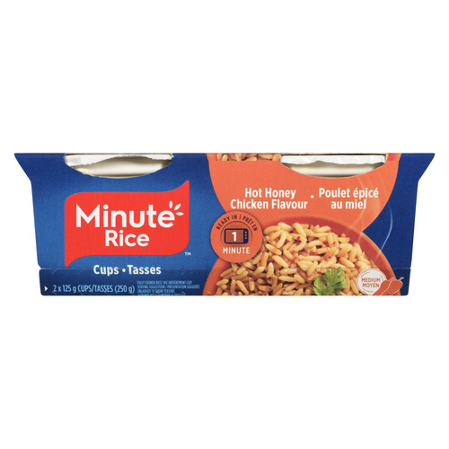 Buy Minute Rice Cooked Rice Cups Hot Honey Chicken Flavour Medium 2 x ...