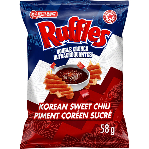 Buy Ruffles Potato Chips Double Crunch Korean Sweet Chili Flavoured 58 ...