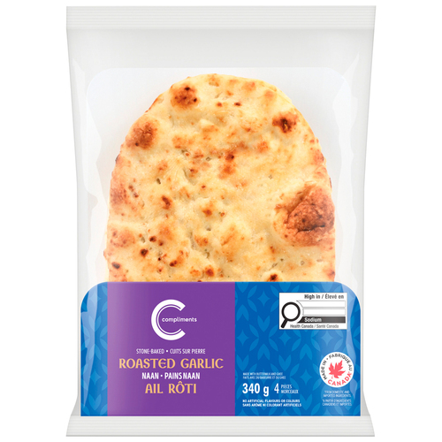Buy Compliments Naan Roasted Garlic 340 g | Safeway Canada