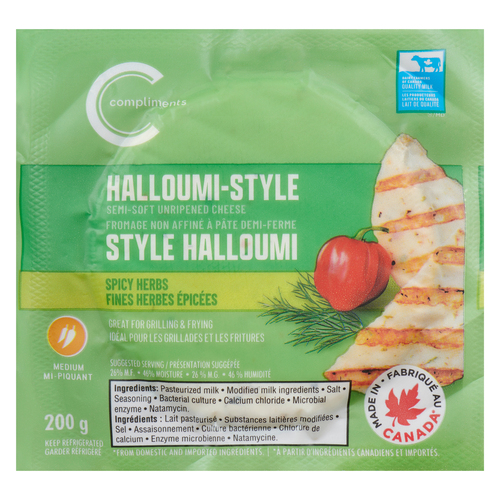 Buy Compliments Semi-Soft Unripened Cheese Halloumi-Style Spicy Herbs ...