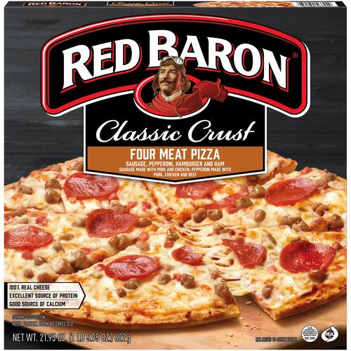 Buy Red Baron Frozen Pizza Classic Crust Four Meat 623 g | Foodland