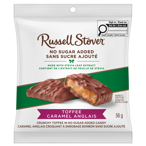Buy Russell Stover Milk Chocolate No Sugar Added Toffee 56 g | Sobeys Inc.