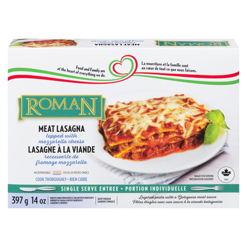 Buy Roman Frozen Meat Lasagna With Mozzarella Cheese 397 g | Sobeys Inc.