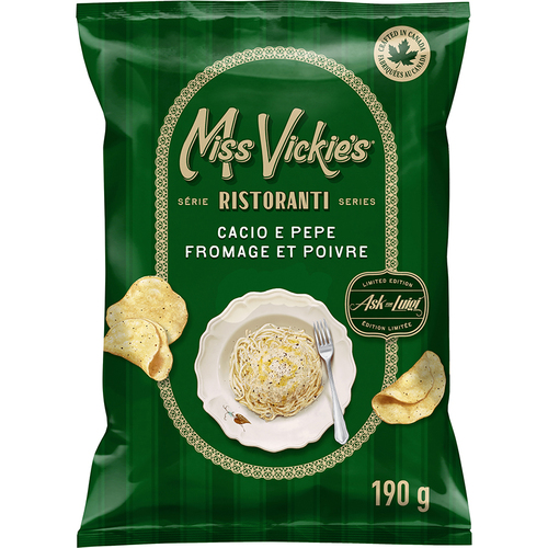 Buy Miss Vickie's Kettle Cooked Potato Chips Cacio E Pepe Flavoured 190 ...